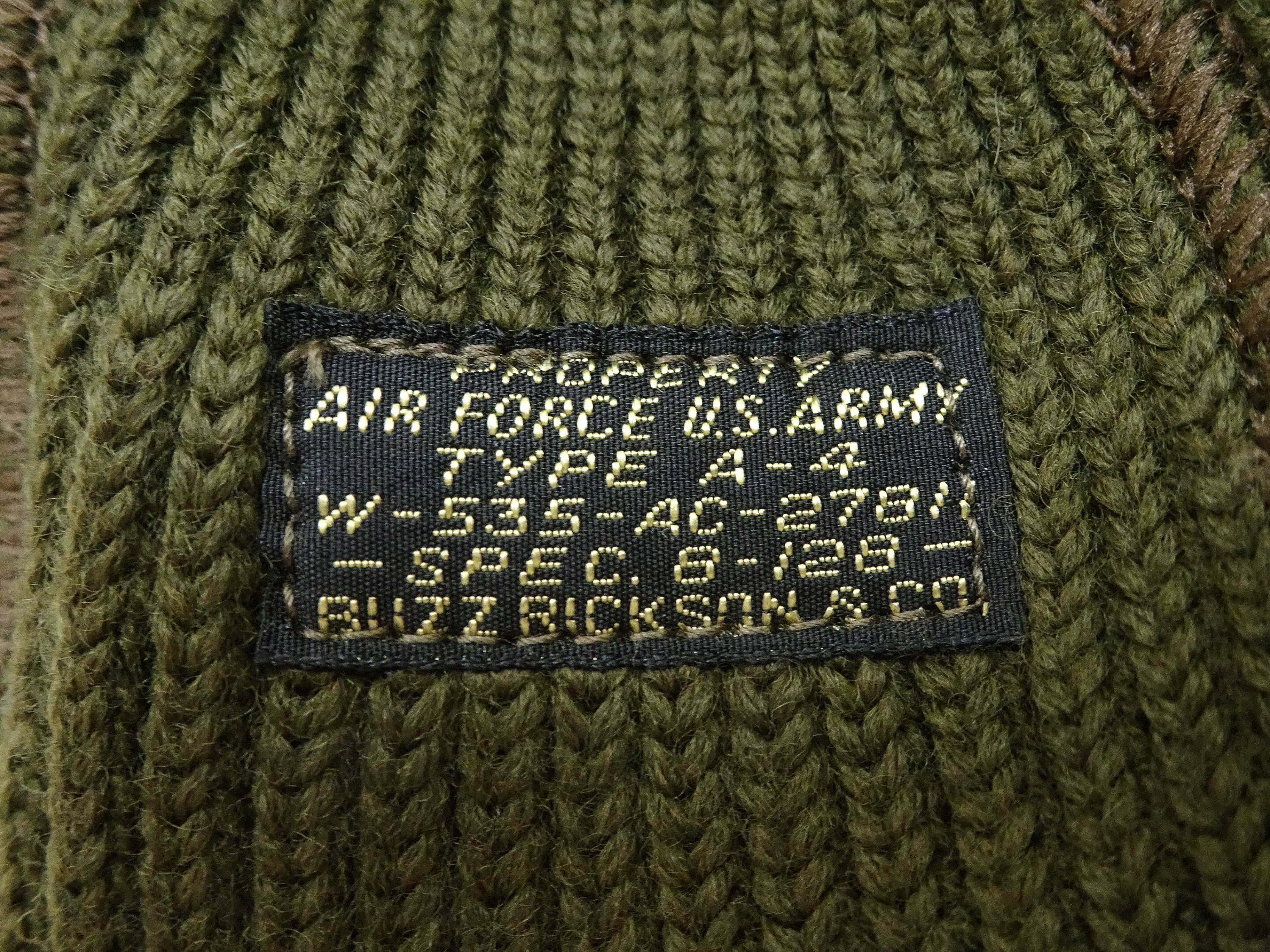 Buzz Rickson Watch Cap Men's Wool Winter Knit Hat USAAF A-4 Mechanics ...