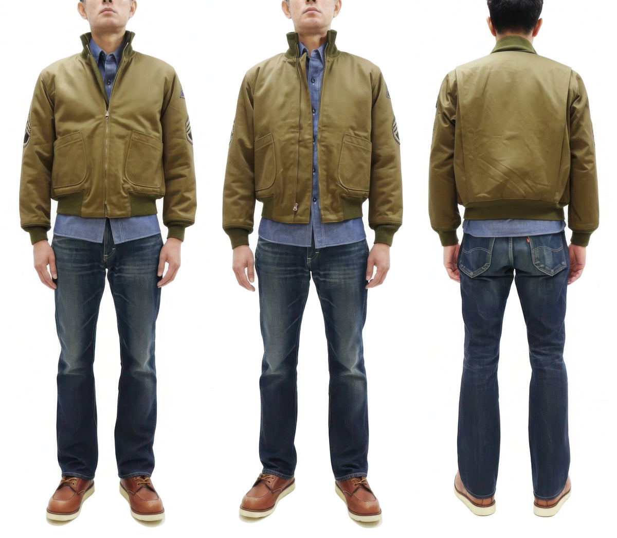 Buzz Rickson Men's Fury Tanker Jacket - Brad Pitt U.S. Army WWII Movie ...
