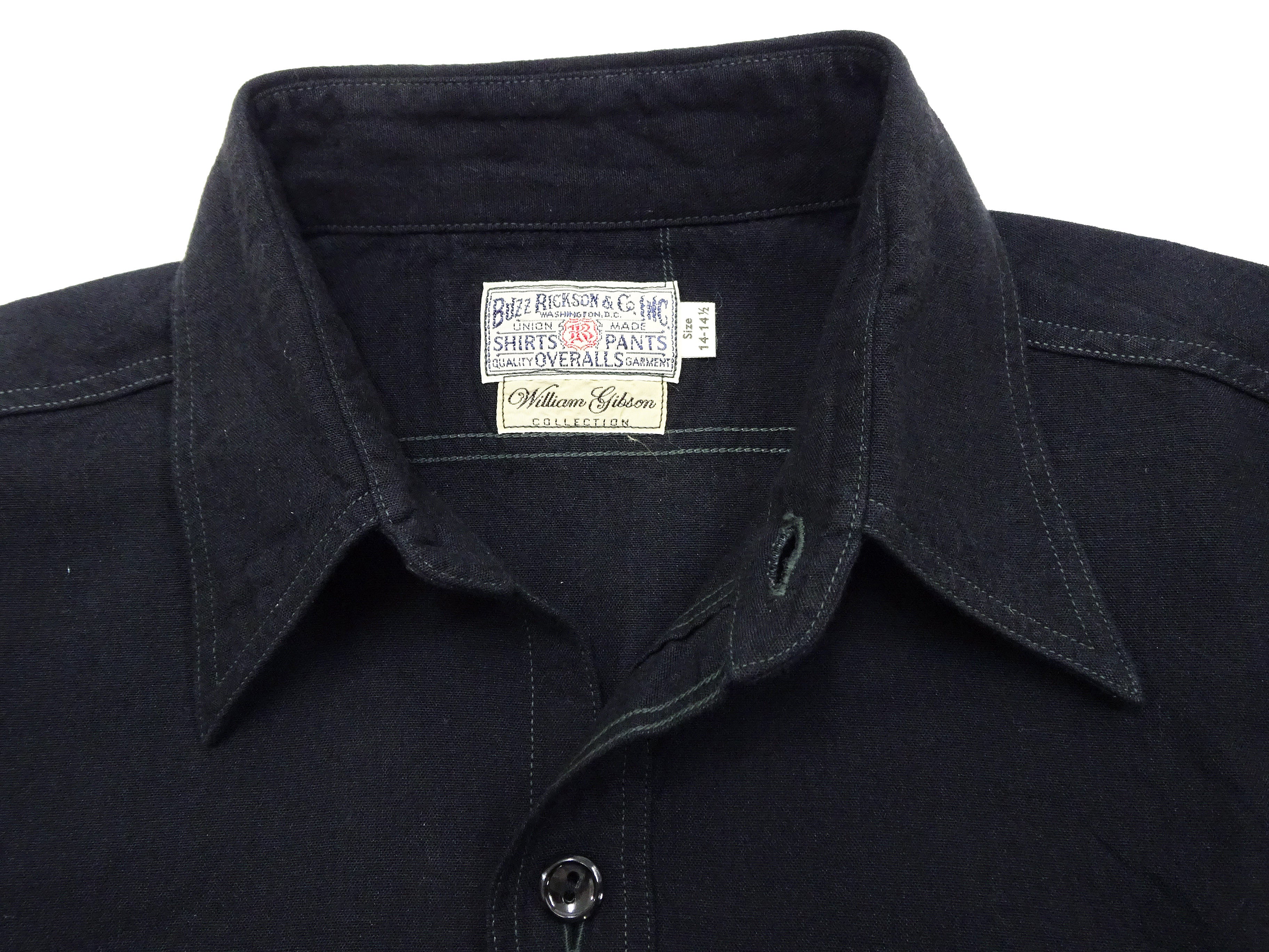 Buzz Rickson Shirt Men's William Gibson Plain Long Sleeve Chambray Shi ...