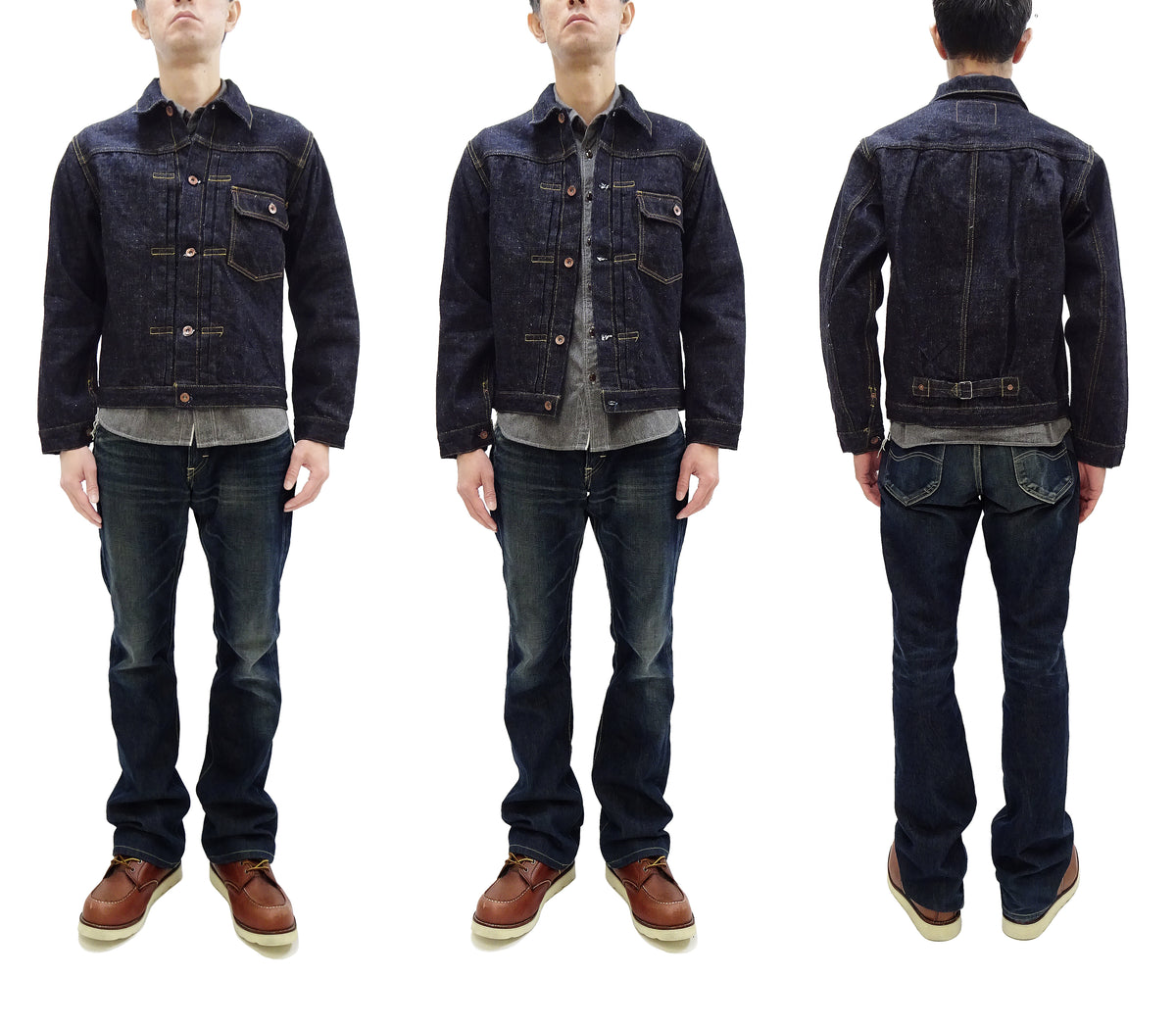 Samurai Jeans Denim Jacket S556VX Men's Type 1 Style 17 Oz. Denim Jean ...