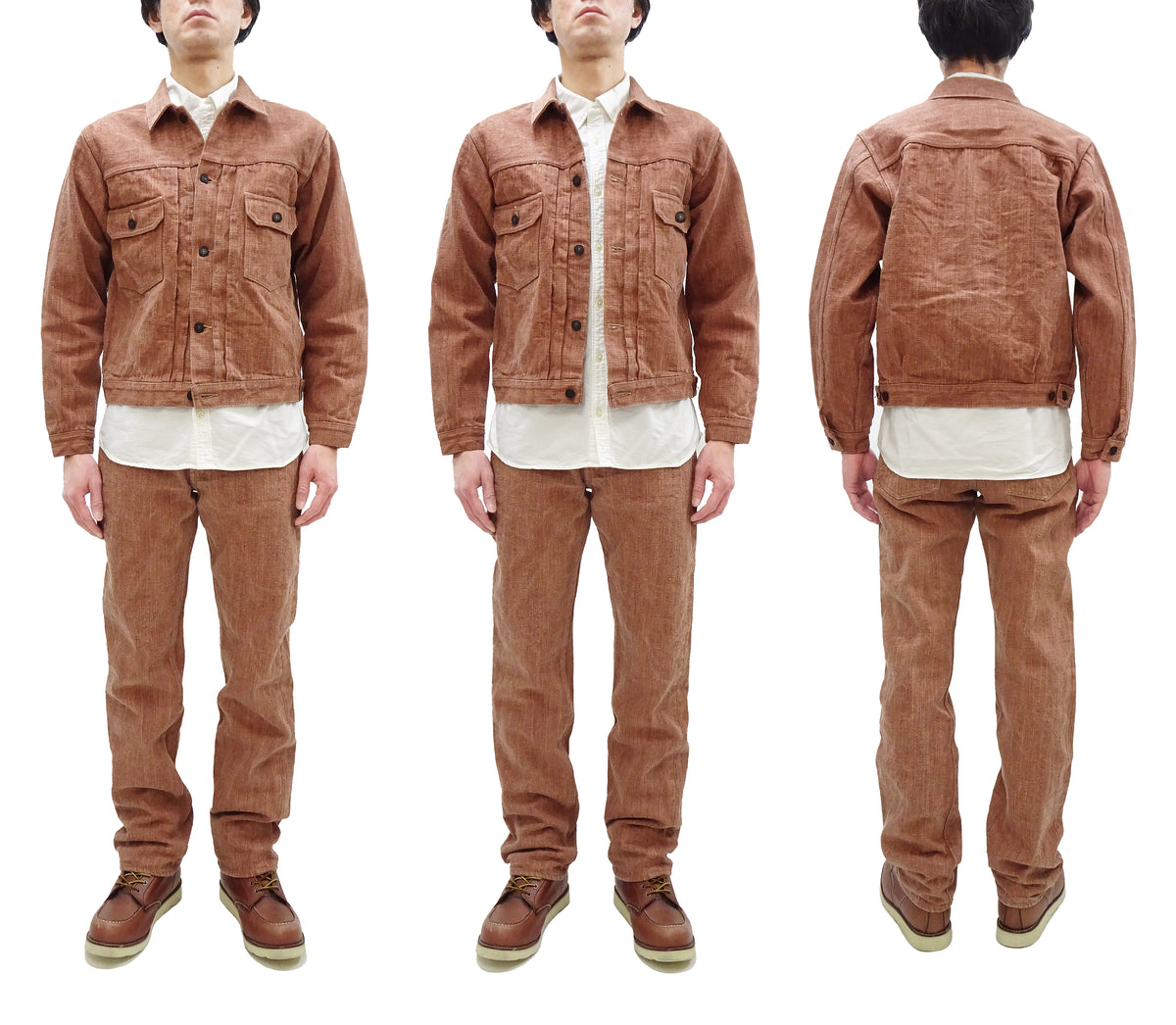 Studio D'artisan Denim Jacket SP-109 Men's 16oz. Natural Persimmon Tan ...