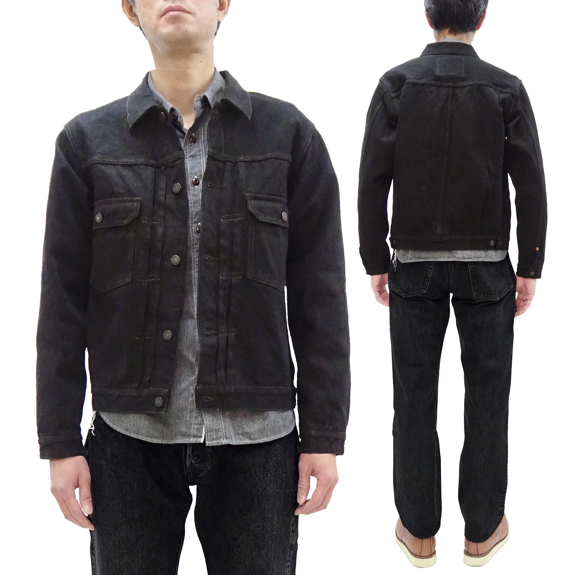 Studio D'artisan Black Denim Jacket SP-121 Men's 1953 Type 2 Style Ama ...