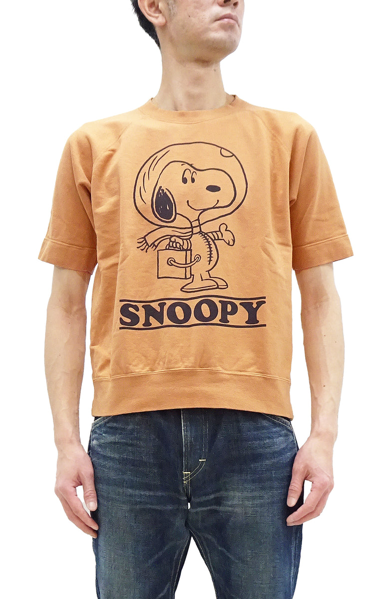 TOYS McCOY Short Sleeve Sweatshirt Men's Astronaut Snoopy Graphic Fren ...