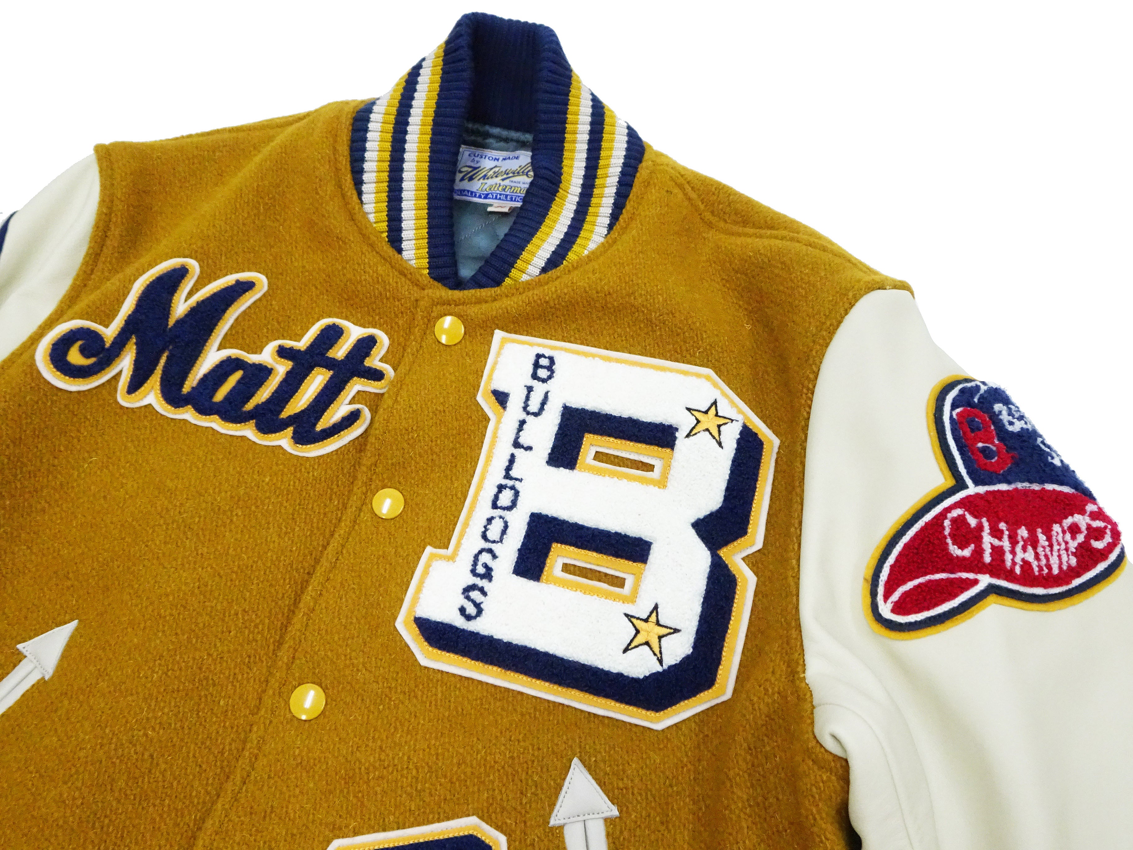 Whitesville Varsity Jacket Men's Letterman Jacket Melton x Leather Awa ...