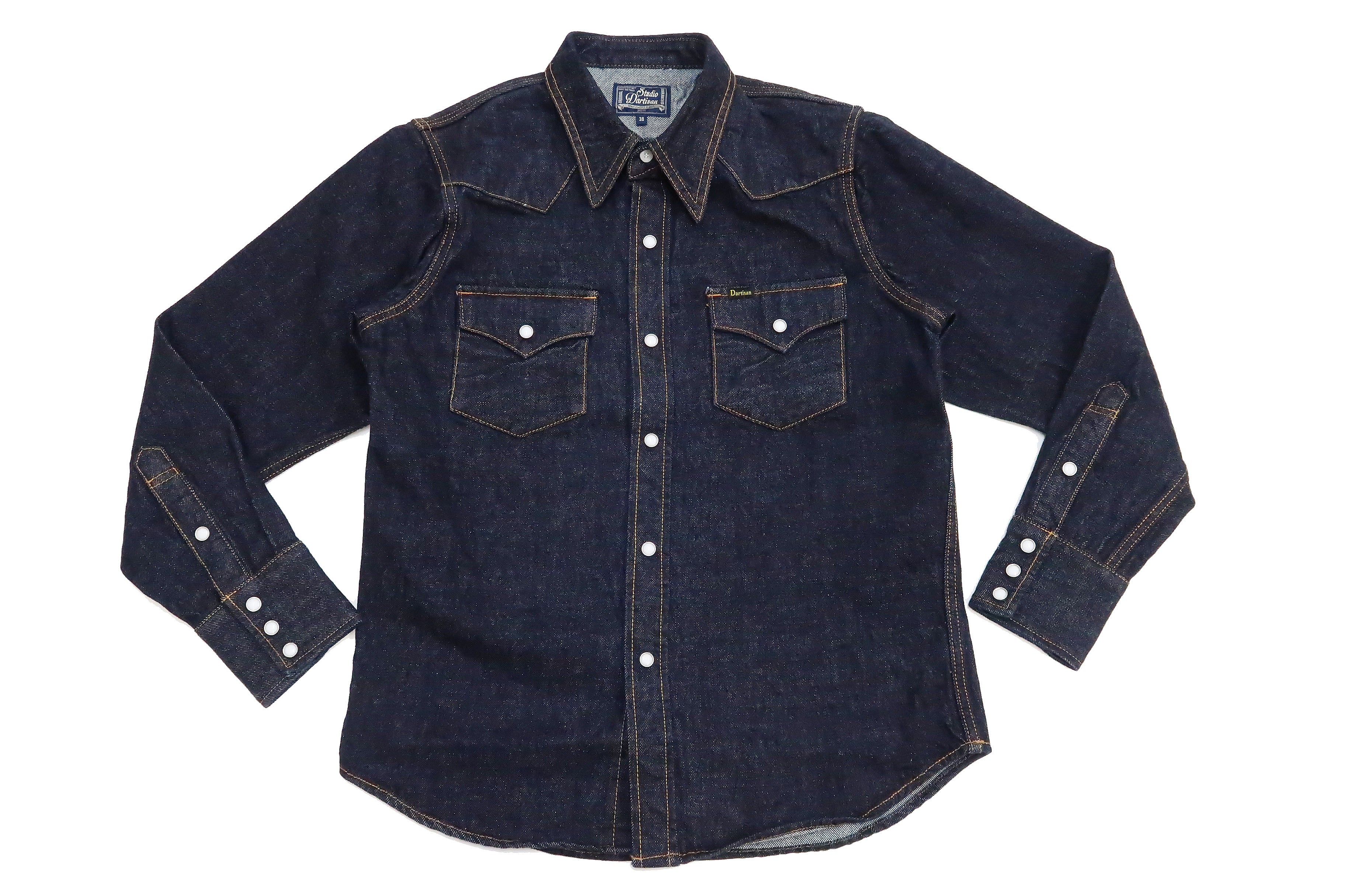 Studio D'artisan Denim Western Shirt Men's Long Sleeve 14 Oz. Heavy Ja ...