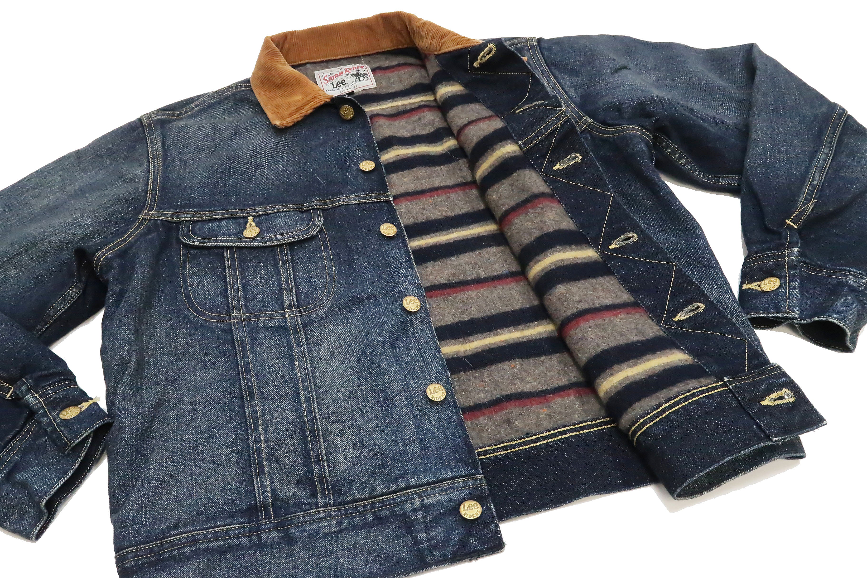 Lee Denim Jacket 101-LJ Men's Reissue Lee Storm Rider 101LJ Blanket-Li ...