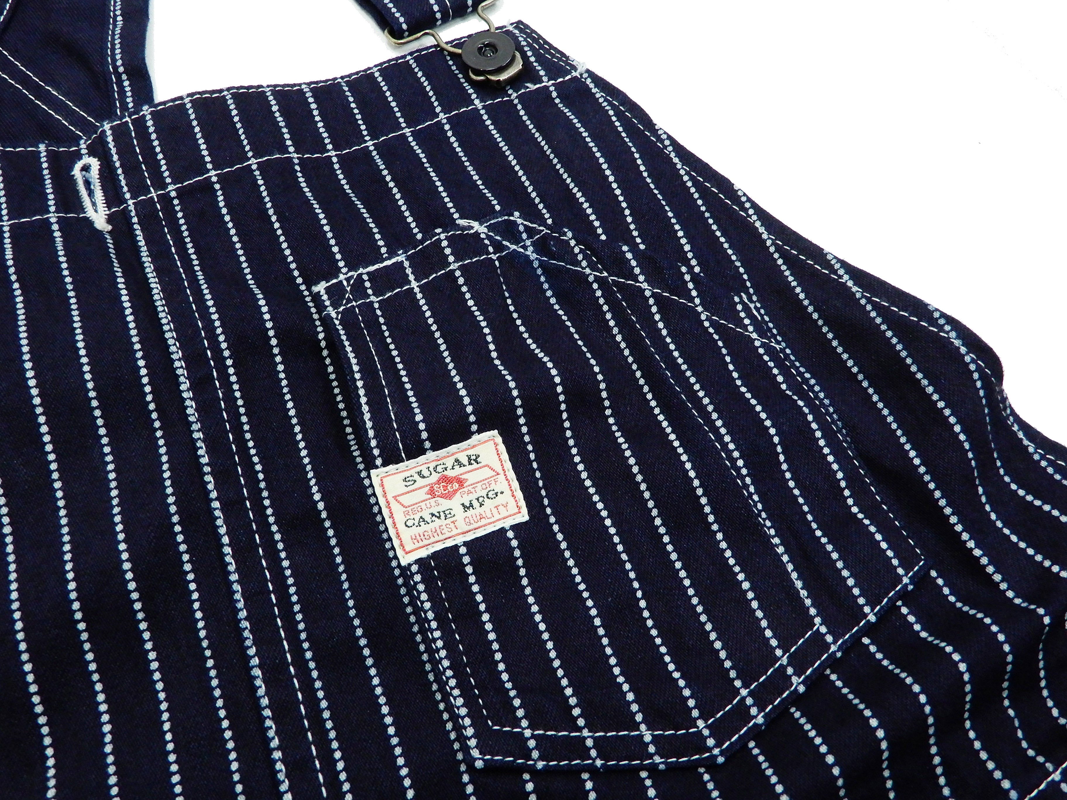 Sugar Cane Bib Overalls Men's Classic Railroad Wabash Stripe Overall S ...