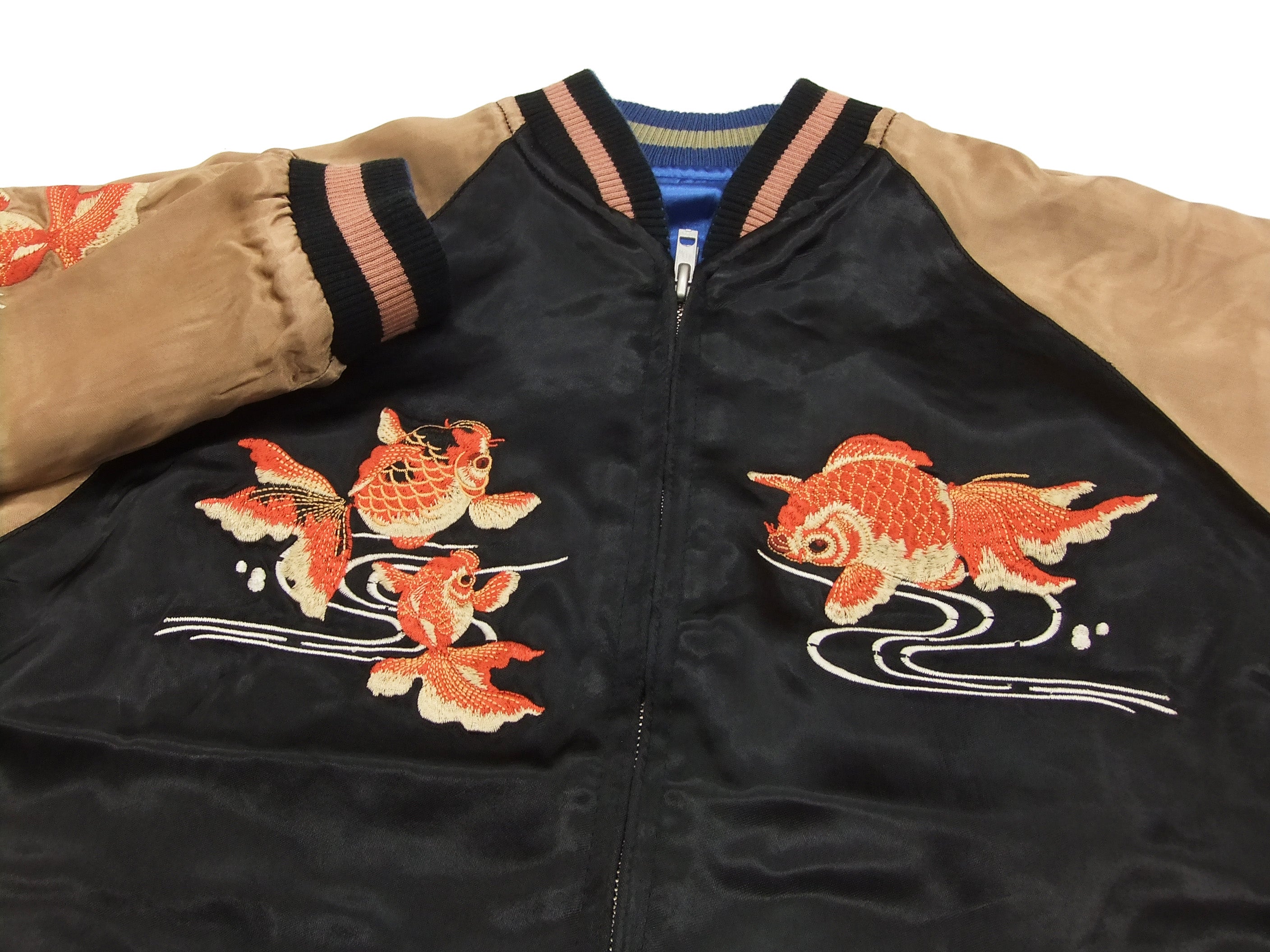 Hanatabi Gakudan Men's Japanese Souvenir Jacket Japanese Goldfish Suka ...