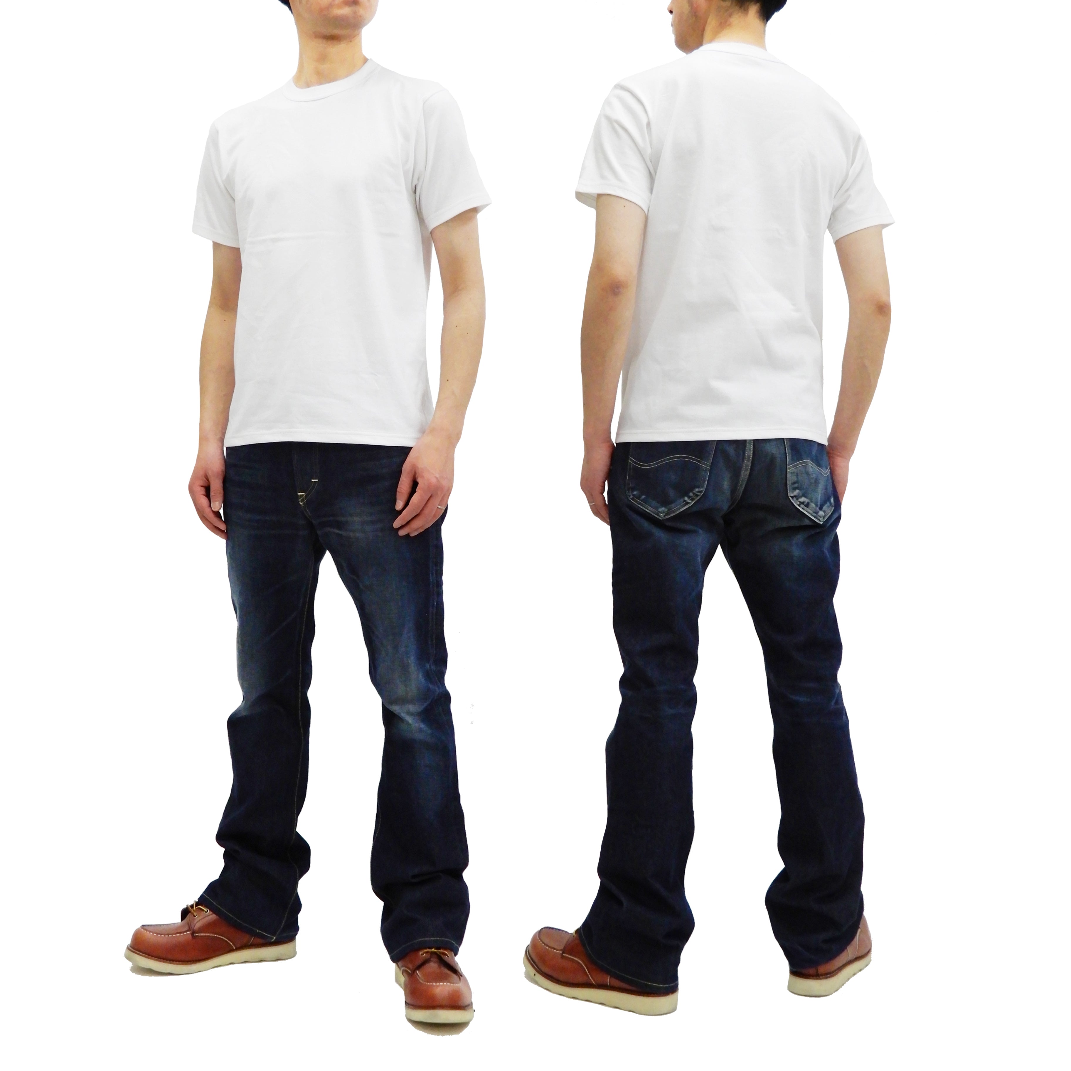 Whitesville 2-Pack T-shirts Men's Plain Short Sleeve Loopwheeled Tees ...